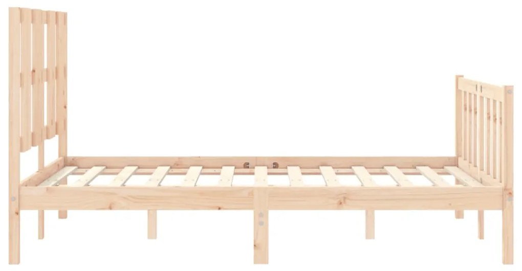 Rám postele s čelem 140 x 190 cm masivní dřevo,  3192211