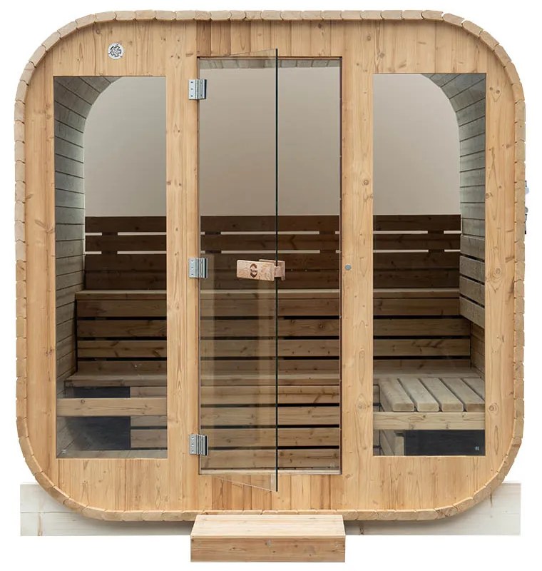 M-SPA - Zahradní sauna čtvercová 240 cm x Ø 210 cm