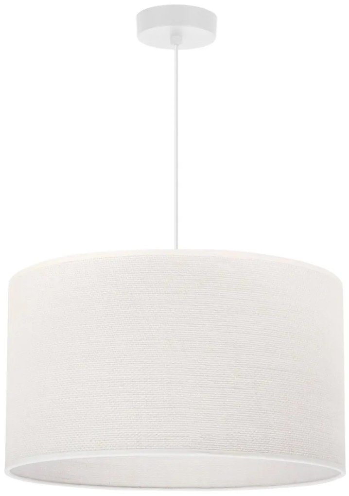 Závěsné svítidlo Juta, 1x bílé jutové stínítko, (fi 40cm), w