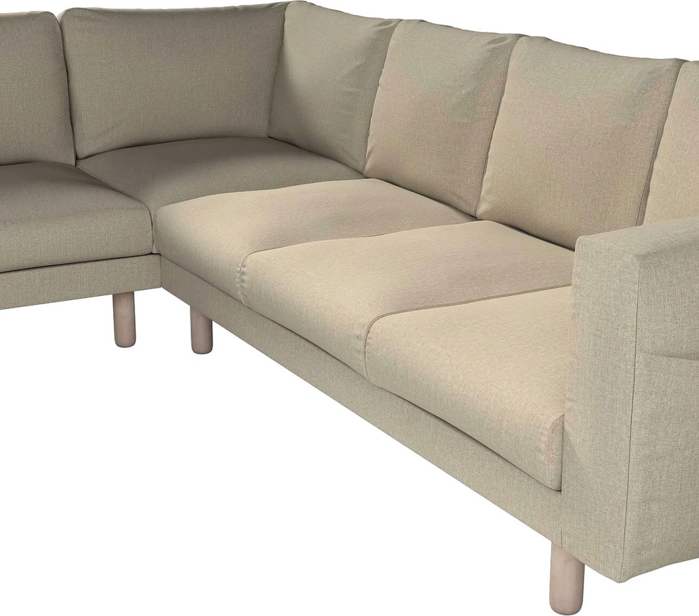Potah na pohovku IKEA Norsborg rohová 5-místná barva béžová látka pletený vzor