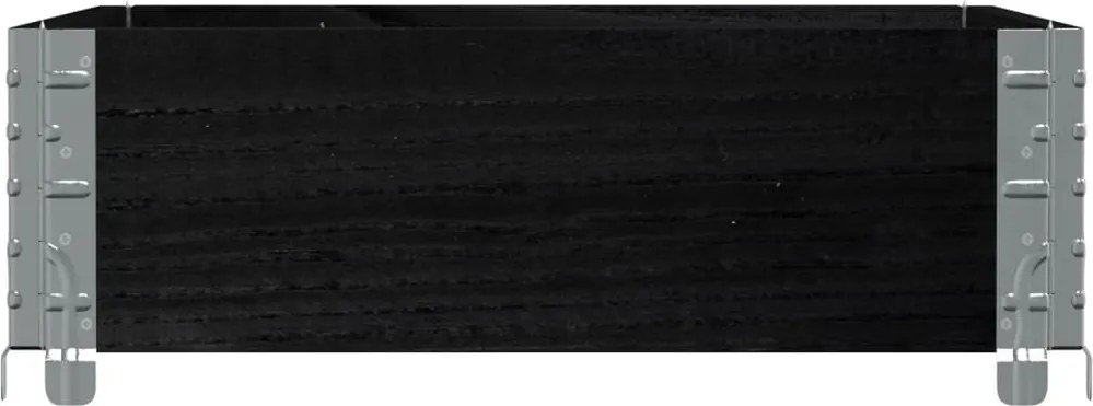 Zahradní truhlík černý 80 x 60 cm masivní borové dřevo 3295836
