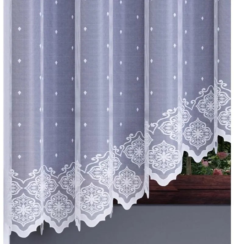 DekorTextil Hotová záclona nebo balkonový komplet Xenie - bílá ROZMĚR: (š x v): 350 x 160 cm