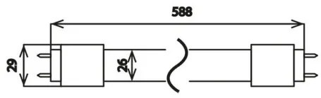 LED trubice zářivka McLED GLASS LEDTUBE 60cm 9W (18W) T8 G13 neutrální bílá ML-331.061.89.0 EM/230V