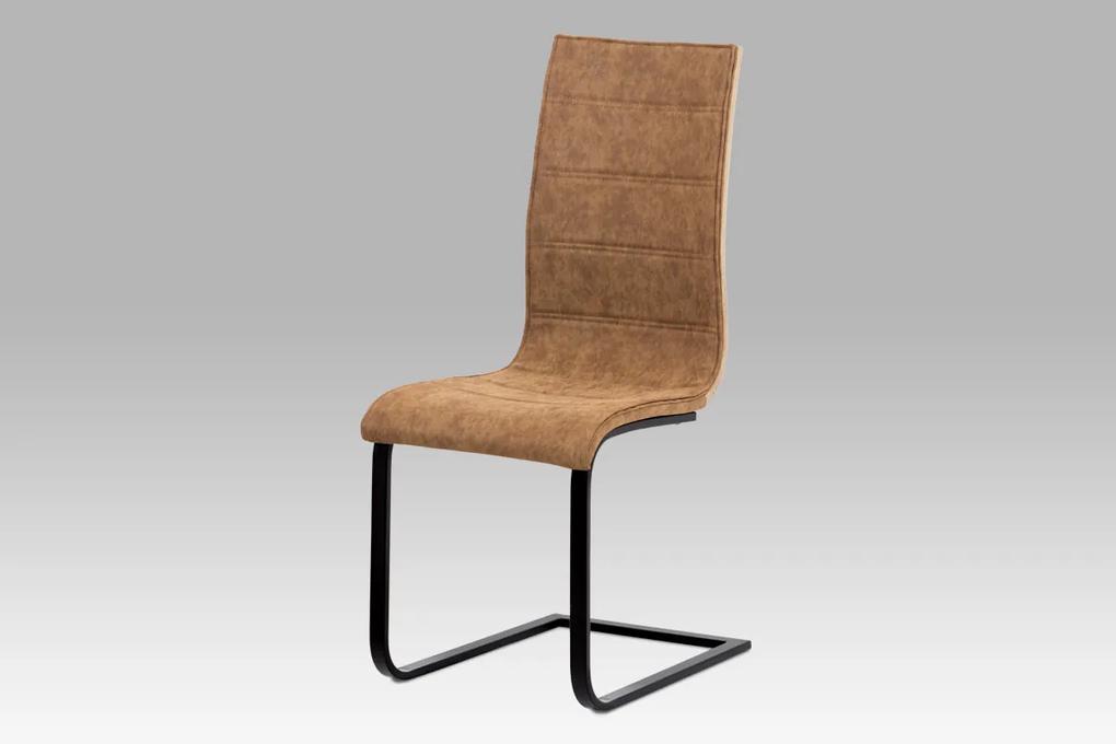 Jídelní židle očalouněna látkou v hnědé barvě WE-5023 BR3