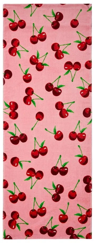 Růžová bavlněná plážová osuška 78x200 cm Cherries – Catherine Lansfield