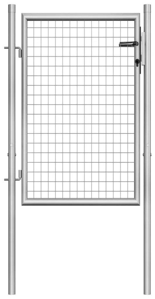vidaXL Marketos Zahradní brána pozinkovaná ocel 100 x 100 cm stříbrná