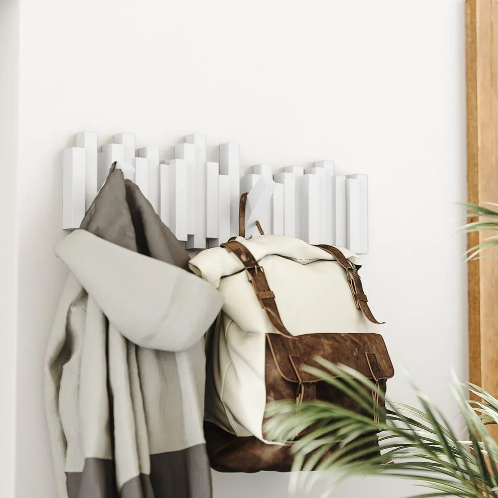 Bílý plastový nástěnný věšák Sticks – Umbra