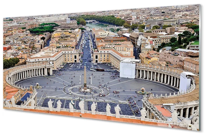 akrylový obraz Rome Vatican square panorama 125x50 cm