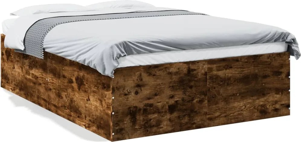 Rám postele kouřový dub 120 x 190 cm kompozitní dřevo 3280955
