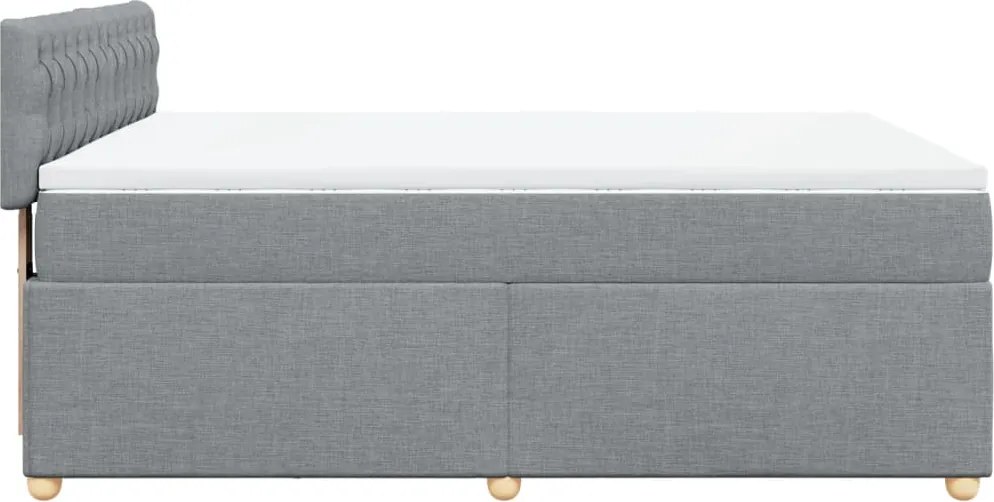 Box spring postel s matrací světle šedá 140 x 200 cm textil 3286710
