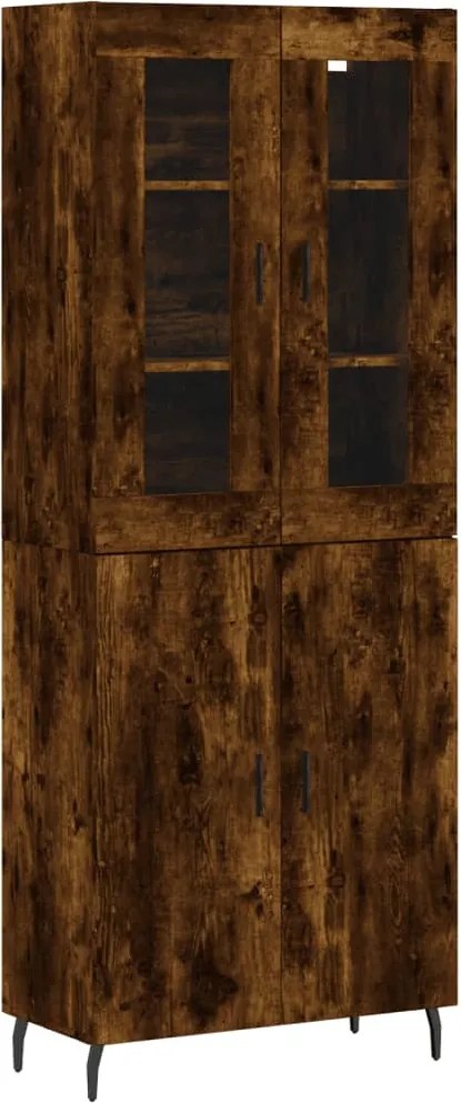 Skříň highboard kouřový dub 69,5 x 34 x 180 cm kompozitní dřevo 3198230