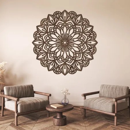 Dřevěná mandala Harmonie – Elegantní dekorace na zeď | SENTOP HDF0252