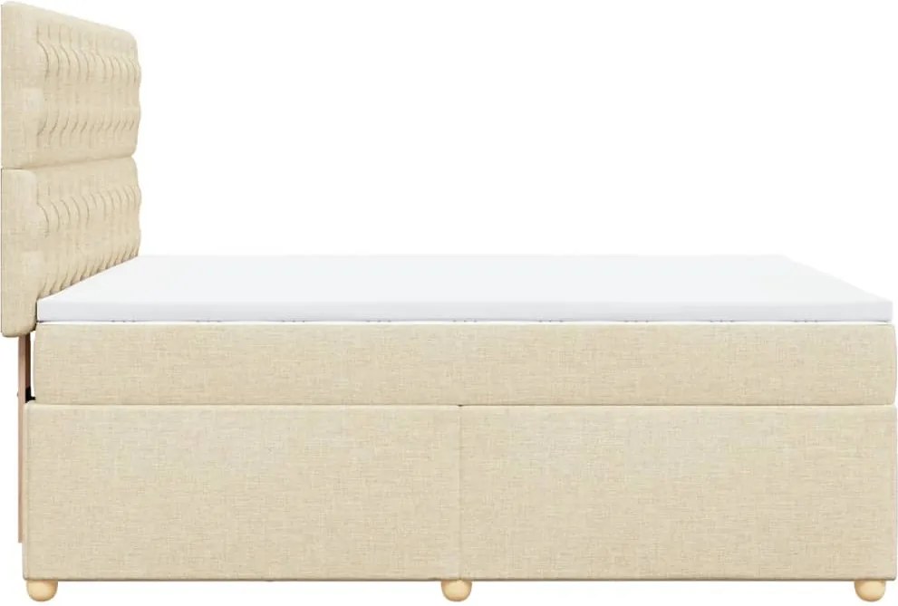 Box spring postel s matrací krémová 160x200 cm textil 3293643