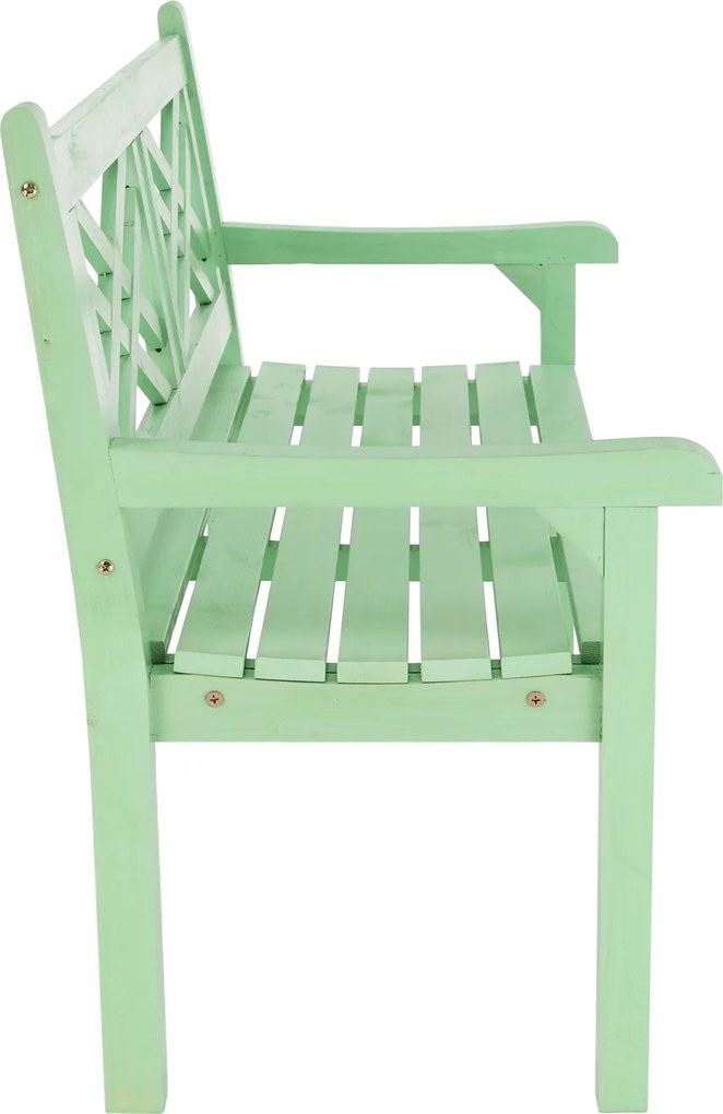 Dřevěná zahradní lavička, neo mint, 124 cm, FABLA