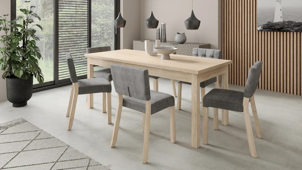 ADRK Furniture Sada stůl s židlemi RODOS 80 SE-ROD-80-S