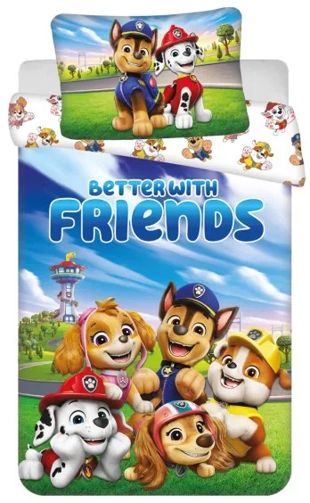 Jerry Fabrics Povlečení do postýlky Paw Patrol 553 baby 100x135, 40x60 cm