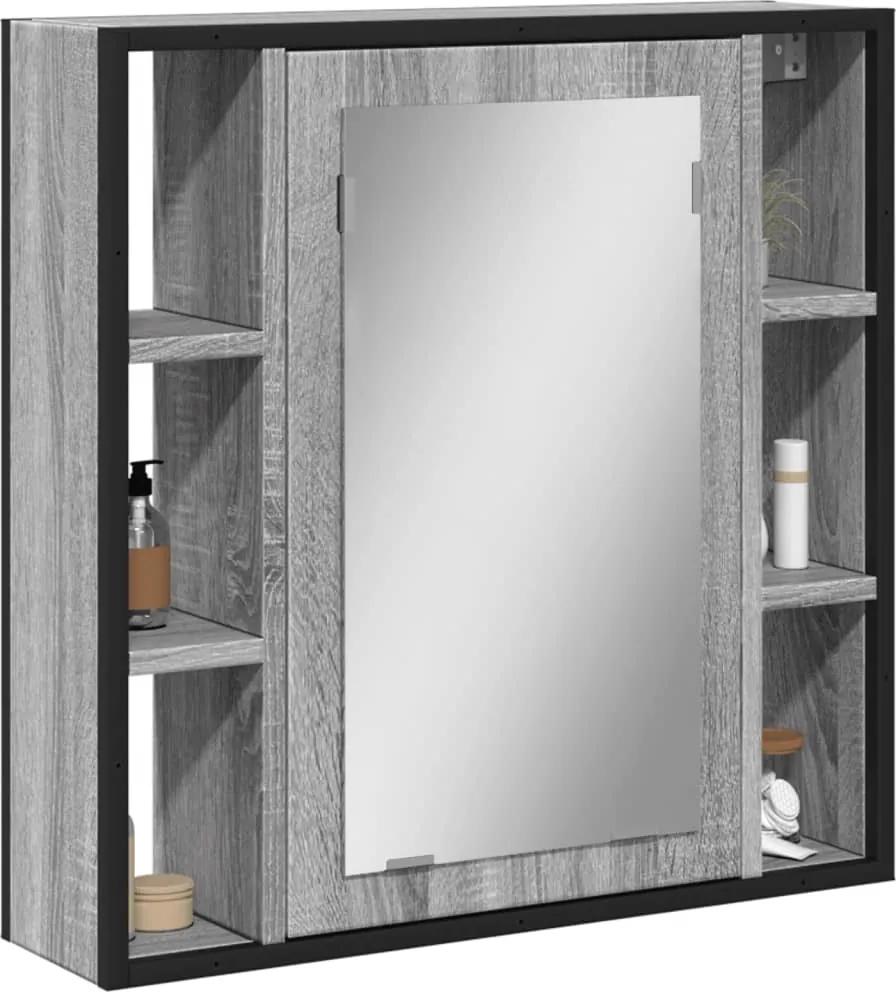 vidaXL Koupelnová skříňka se zrcadlem 60x16x60 cm kompozit [842429] Barva: Černá