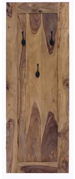 Indický nábytek - Věšák s 3 háčky Rami 50x140x2,5 z indického masivu palisandr Ořech