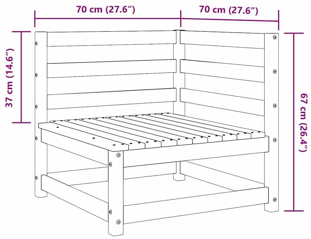 vidaXL Marketos 3dílná zahradní sedací souprava šedá masivní borovice