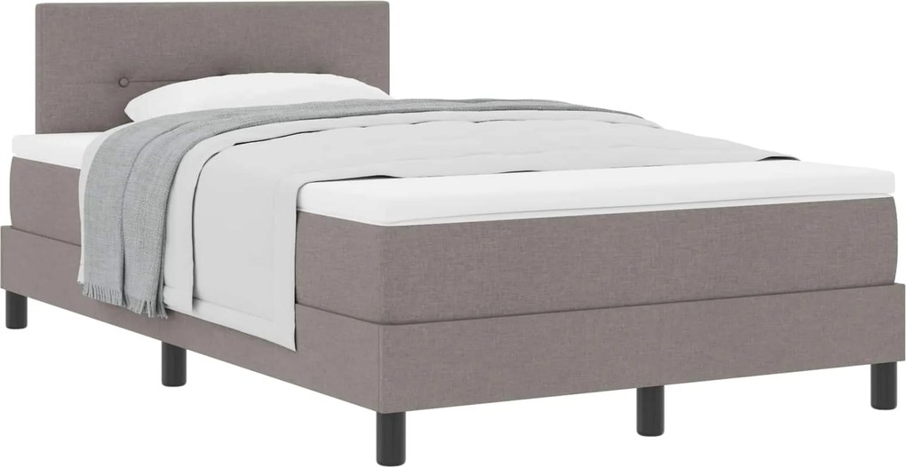 Postel s boxspringem s čelo Taupe 120 x 190 cm textil 3338675