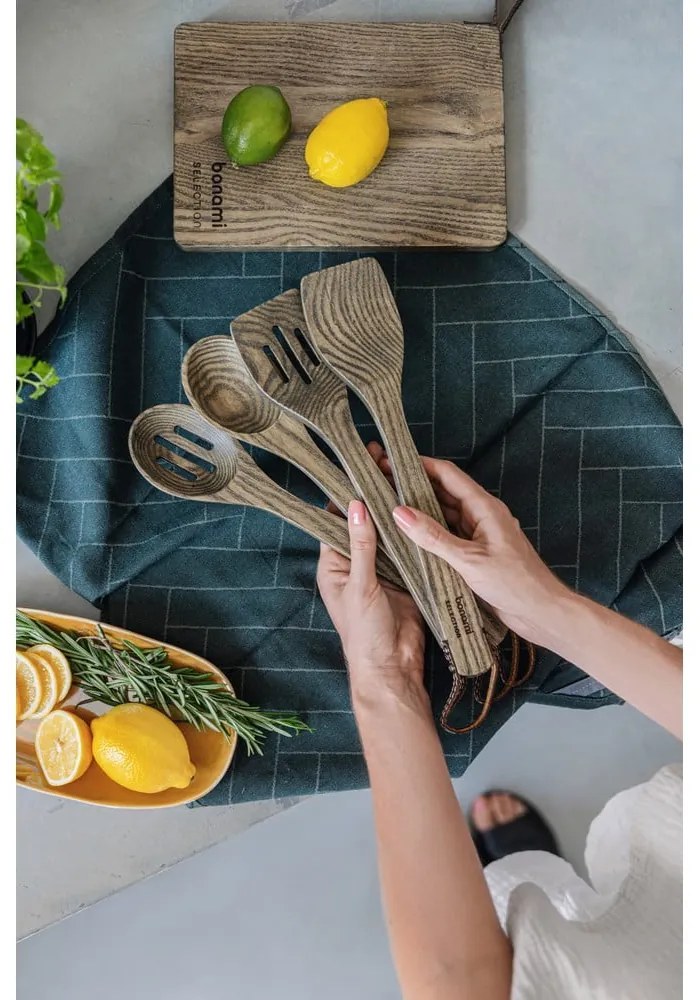 Dřevěná sada kuchyňského náčiní 4 ks Rustic – Bonami Selection