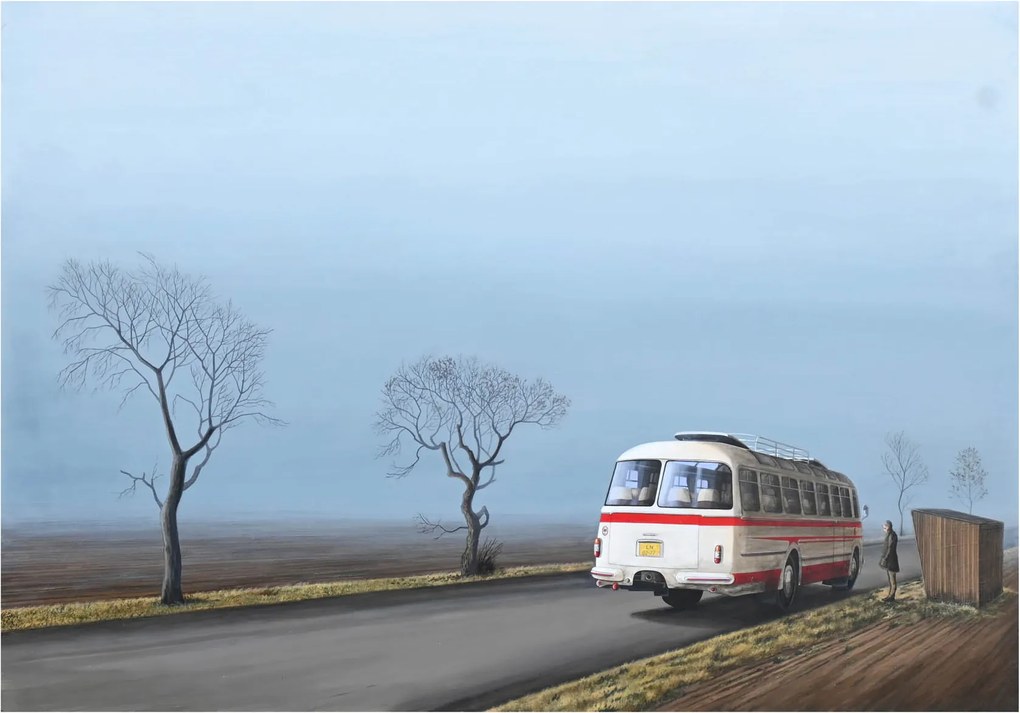 Štěpán Jirák | Zastávka v poli Rám: Černý, Velikost: 20 x 30 cm