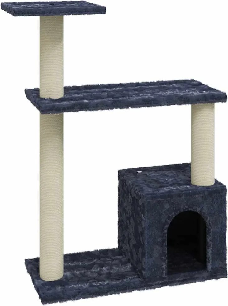 Škrabadlo pro kočky se sisalovými sloupky tmavě šedé 70 cm 171435