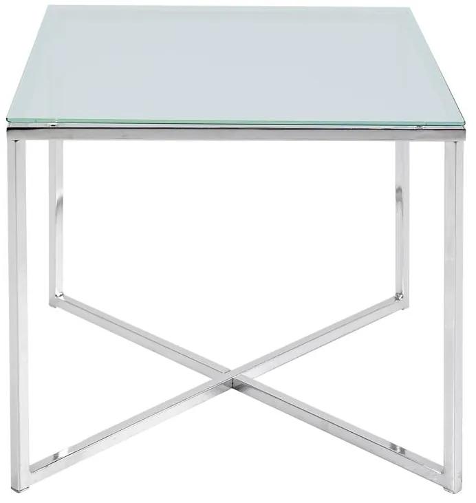 Konferenční stolek Claire 50x50 cm, sklo