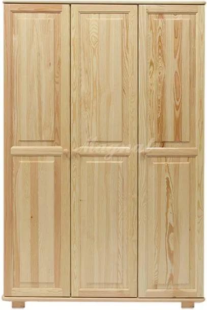 Šatní skříň masiv borovice Nr.2 - s 133 cm Moření - barva: Dub