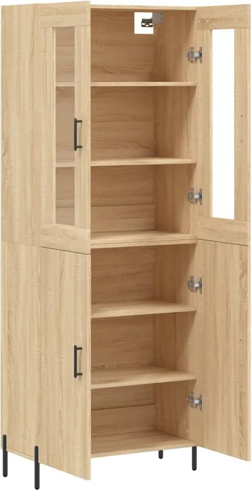 Skříň highboard dub sonoma 69,5 x 34 x 180 cm kompozitní dřevo 3198220