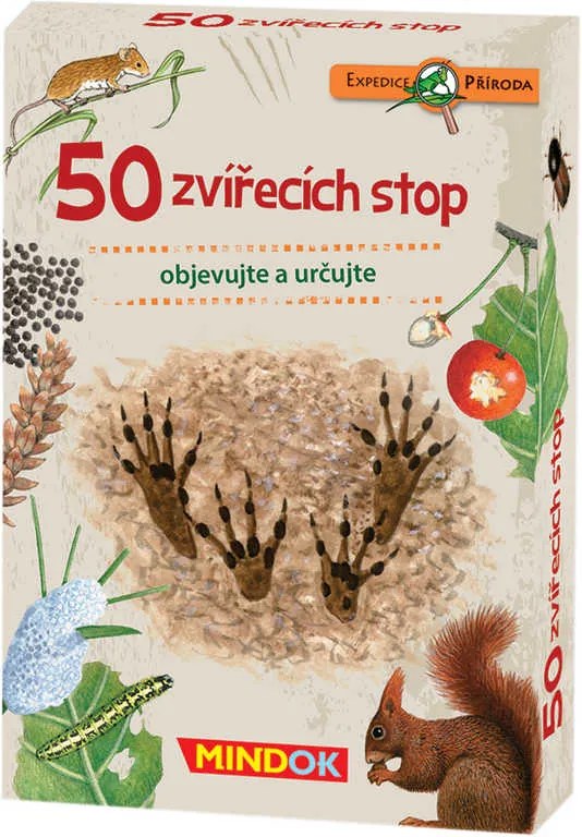 MINDOK HRA kvízová Expedice Příroda: 50 zvířecích stop naučná mn434