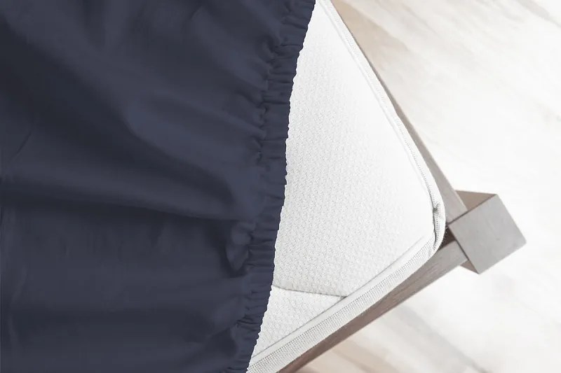 Matějovský napínací prostěradlo jersey Tmavě modré na matraci: 160 x 200 cm