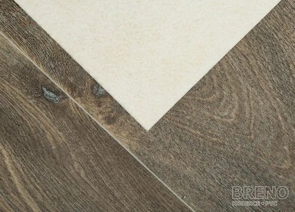 Breno PVC TOPTEX Texas Oak 620D – tmavě hnědé dřevo, šíře 500 cm