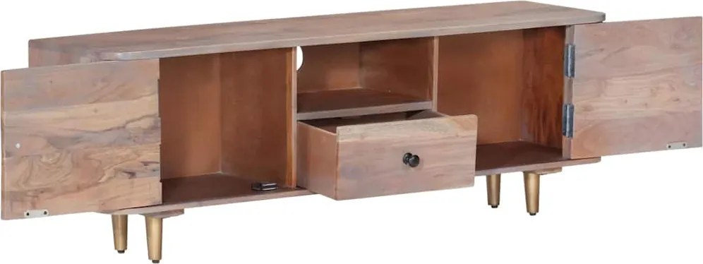 TV stolek 118 x 30 x 40 cm masivní akáciové dřevo 322684