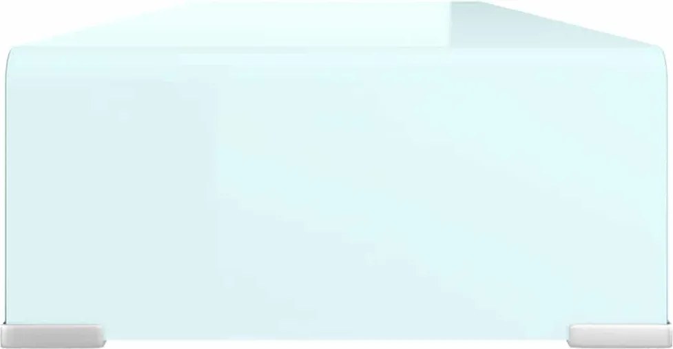 TV stolek / podstavec na monitor sklo zelený 80 x 30 x 13 cm 244145