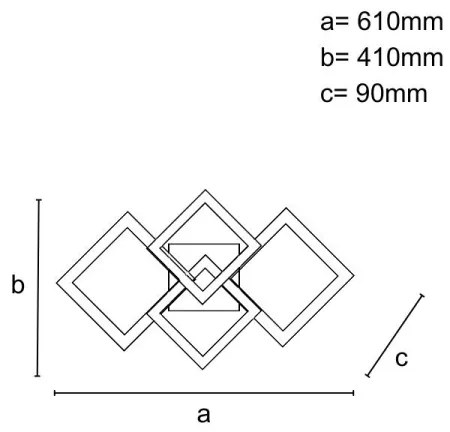 LED Stmívatelný přisazený lustr LED/175W/230V 3000-6500K + dálkové ovládání