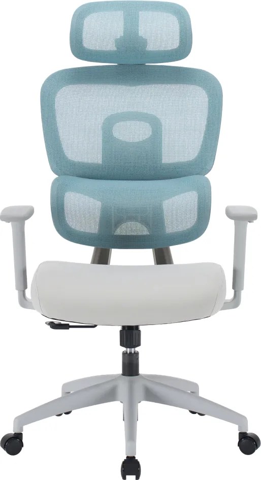 Ergonomická kancelářská židle NEONIT - neomint síťovina / šedá látka / nosnost 150 kg