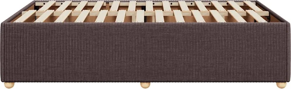 Rám postele bez matrace tmavě hnědá 120 x 200 cm textil 3284931