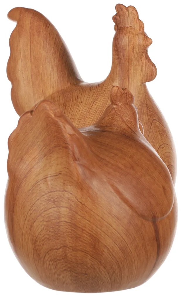 Autronic Slepice s kohoutem, keramika, dřevěný dekor 11x12 cm Varianta: Slepice
