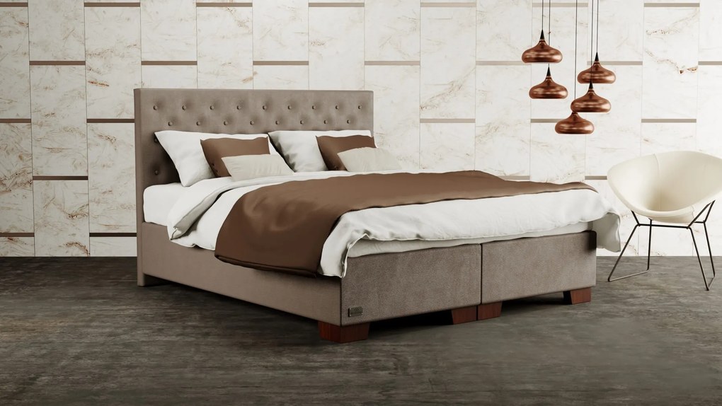 Materasso Kontinentální čalouněná postel VELORUM boxspring ROZMĚR: 2x (100x200) cm - boxspring