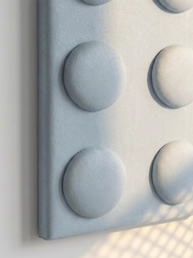 Sinsay - Sametový čalouněný panel ve tvaru kostky - modrá