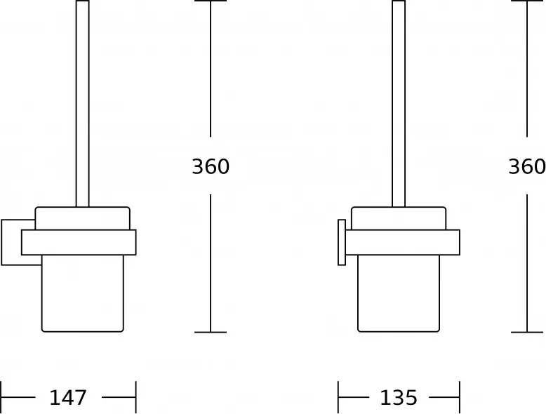 Mexen příslušenství, Vox wc kartáč, kartáčová zlatá, 707050-55