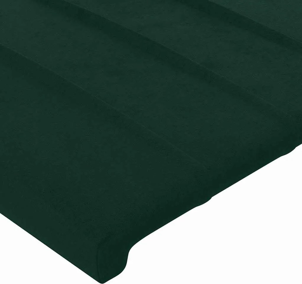 Čelo postele tmavě zelené 100x5x118/128 cm sametové 3116615