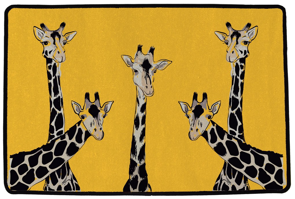 Butter Kings Textilní rohož Friendly Giraffes - 45x75 cm