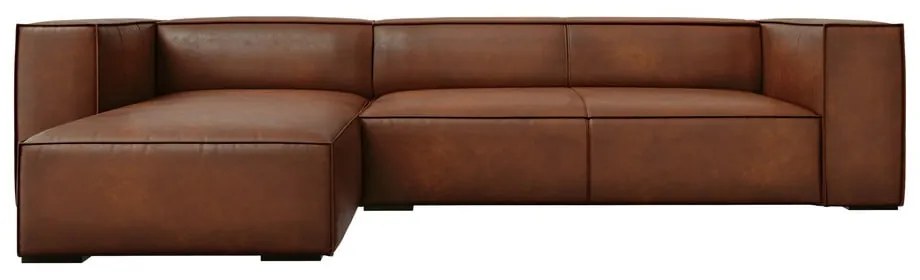 Koňakově hnědá kožená rohová pohovka (levý roh) Madame – Windsor &amp; Co Sofas