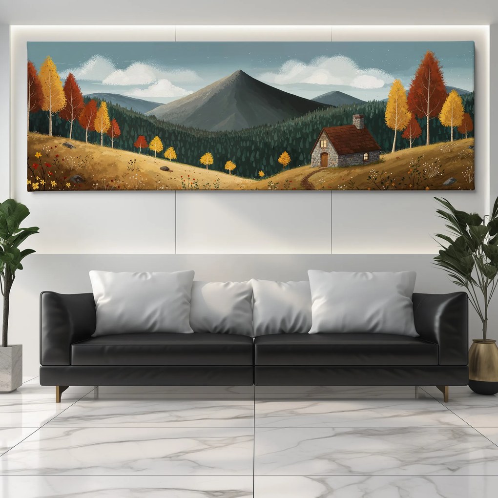 Obraz na plátně - Na samotě Beřízkov FeelHappy.cz Velikost obrazu (šířka x výška): 240 x 80 cm