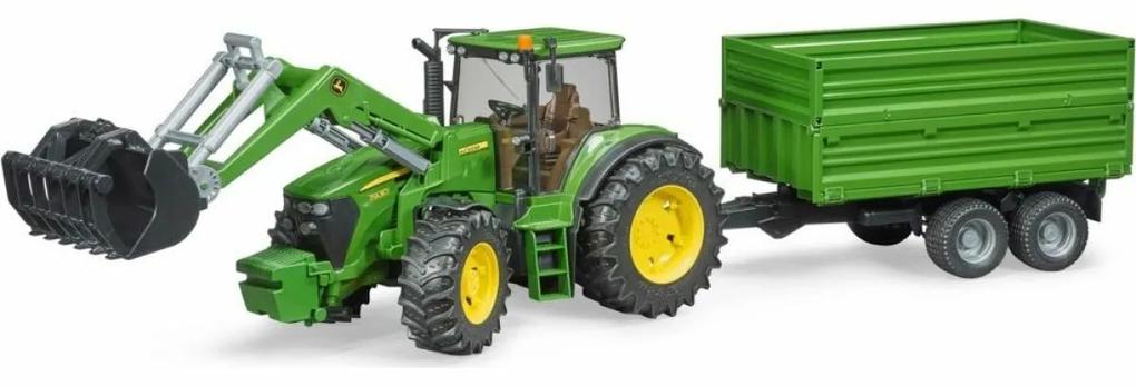 Bruder 3055 Traktor John Deere 7930 s nakladačem a valníkem, 1:16, 75 x 19 x 22 cm