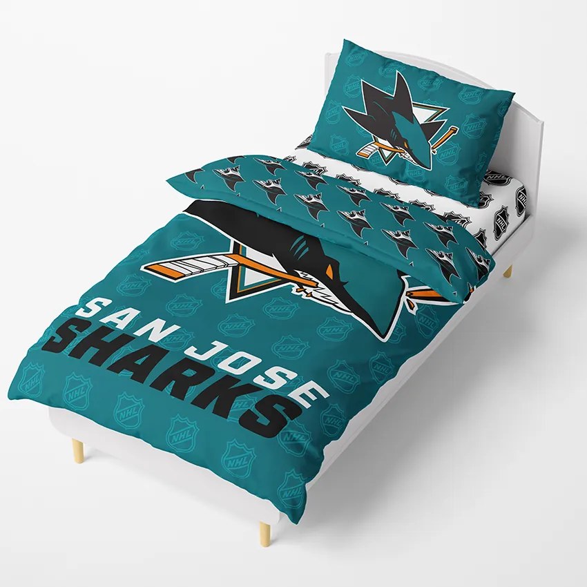 Hokejové povlečení NHL San Jose Sharks Shields Velikost: 140x200 + 70x90 cm