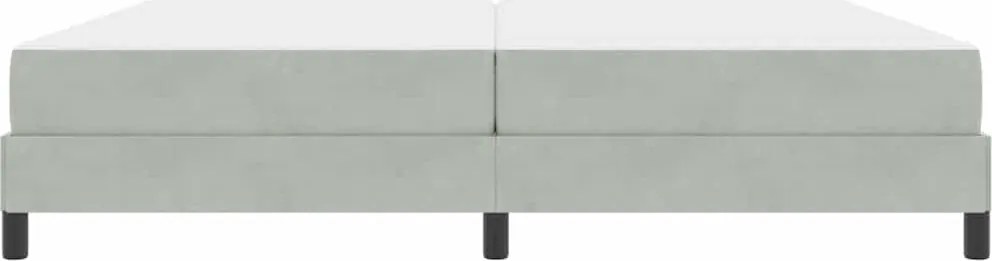 Postel s boxspringem s matrací Světle šedá 200 x 200 cm textil 3398713