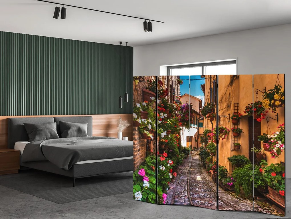 Paraván květinová ulice Rozměr: 225 x 180 cm